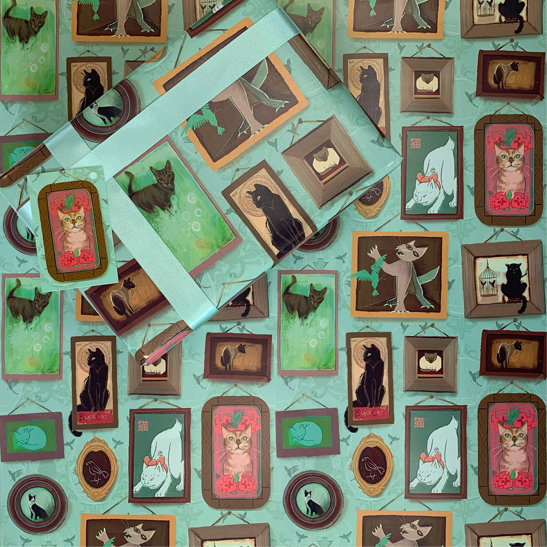 Artist-Inspired Cat Wrapping Paper – Luxury Gift Wrap for Cat Lovers